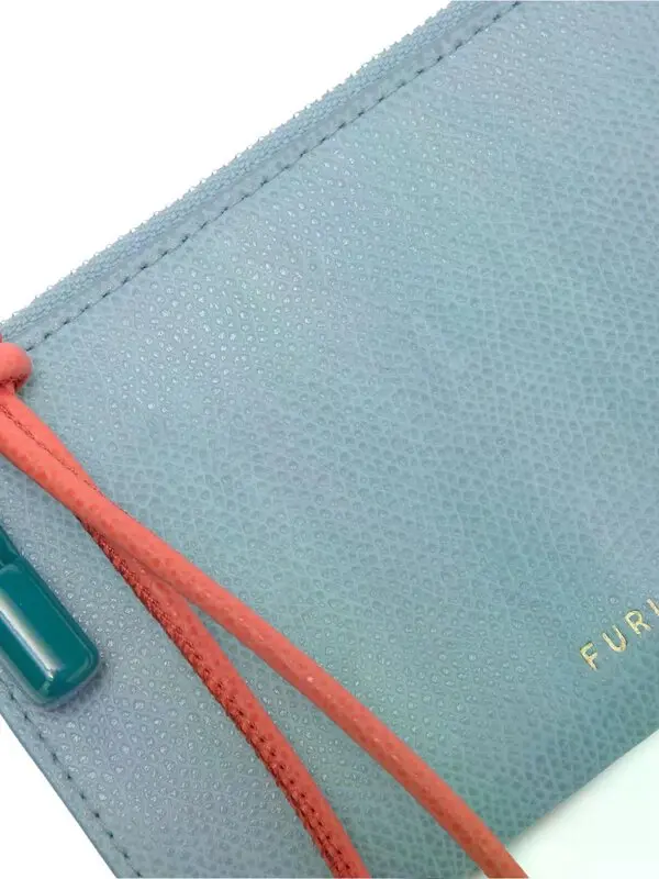 Furla Iride Envelope Zip Leather Wristlet - Blue
