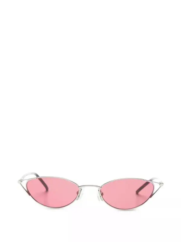Alexander McQueen Oval-frame Sunglasses - Silver
