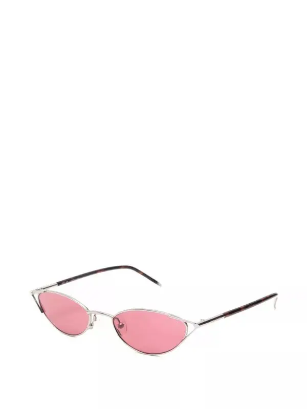 Alexander McQueen Oval-frame Sunglasses - Silver