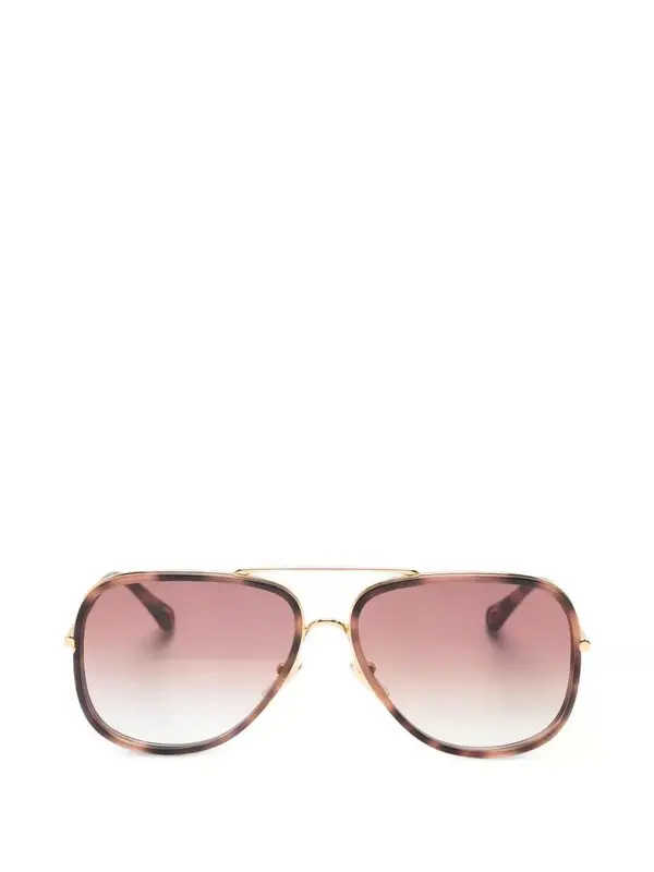 Chloé Pilot-frame Sunglasses - Brown