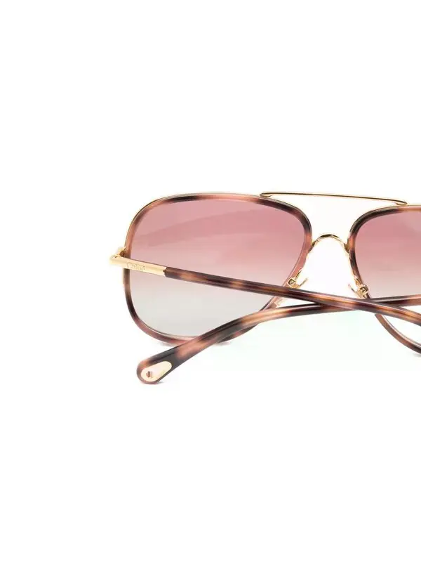 Chloé Pilot-frame Sunglasses - Brown