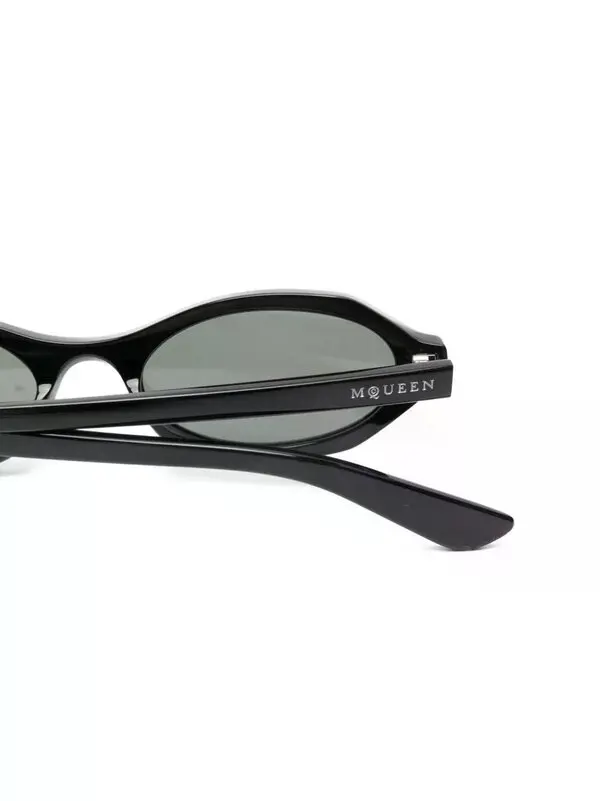 Alexander McQueen Geometric Frame Sunglasses - Black