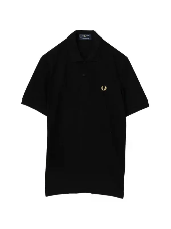 Fred Perry Logo-embroidered Polo Shirt - Black