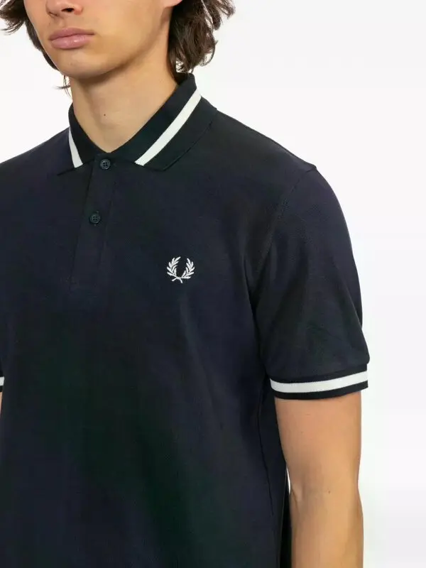 Fred Perry Logo-embroidered Polo Shirt - Blue