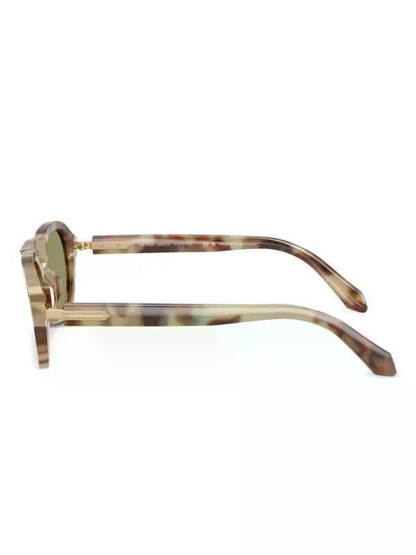 Giorgio Armani Tortoiseshell Round Frame Sunglasses