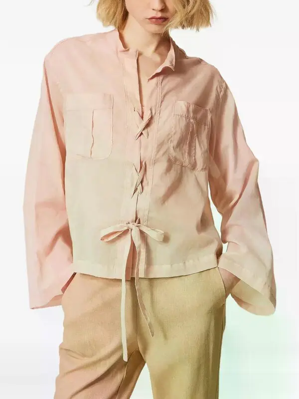 TWINSET Muslin Shirt With Tie Detail