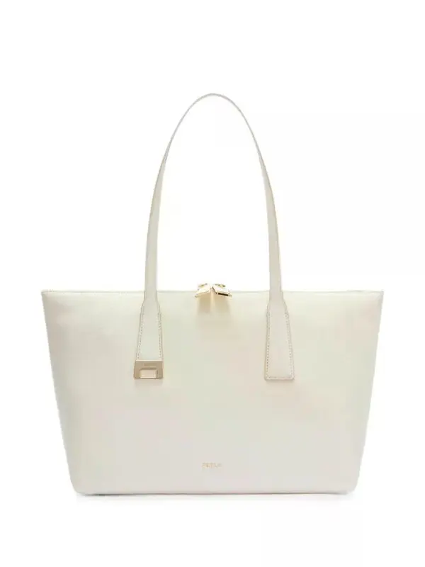 Furla Olivia Grained Leather Top Handle Tote Bag - Neutrals
