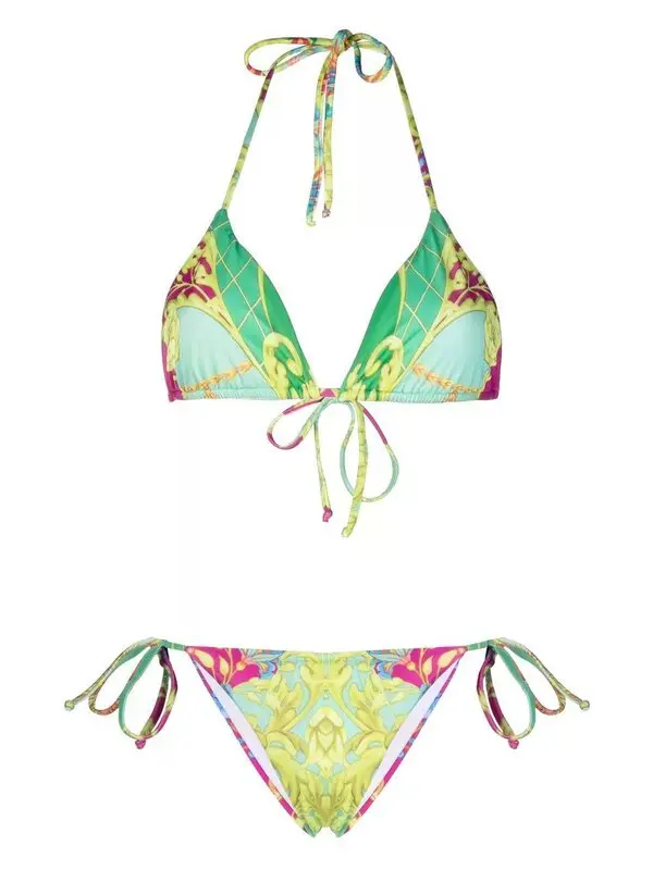 Philipp Plein Baroque-print Bikini - Green