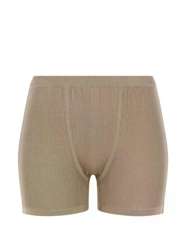 NICCOLO PASQUALETTI Ribbed Knit Shorts - Neutrals