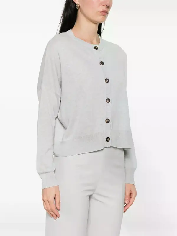 BASE Buttoned Cardigan - Grey