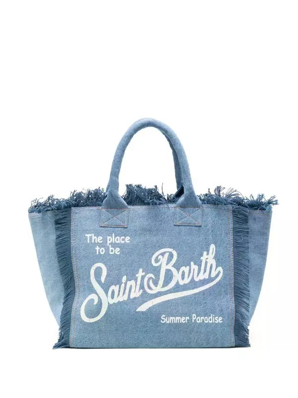 MC2 SAINT BARTH Vanity Logo-print Tote Bag - Blue