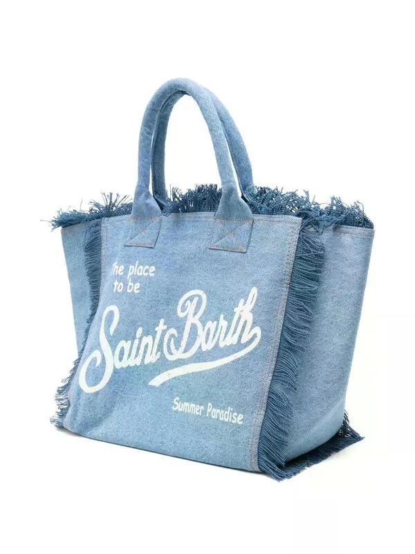 MC2 SAINT BARTH Vanity Logo-print Tote Bag - Blue
