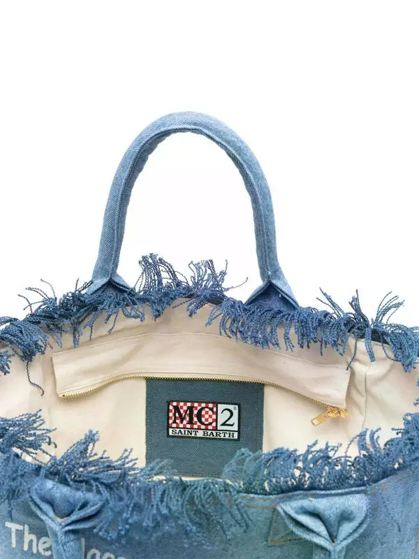 MC2 SAINT BARTH Vanity Logo-print Tote Bag - Blue