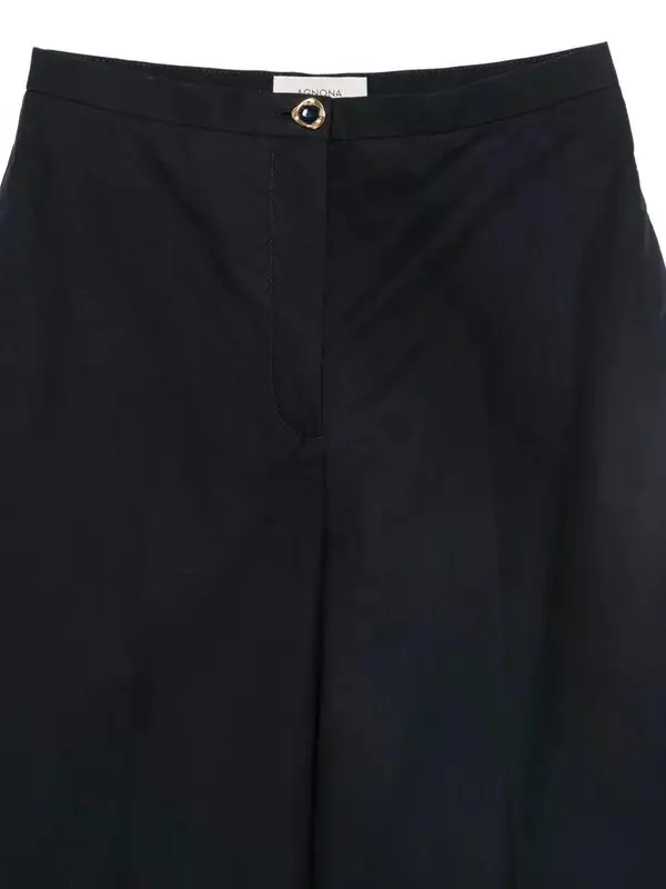 Agnona Buttoned Wide Leg Trousers
