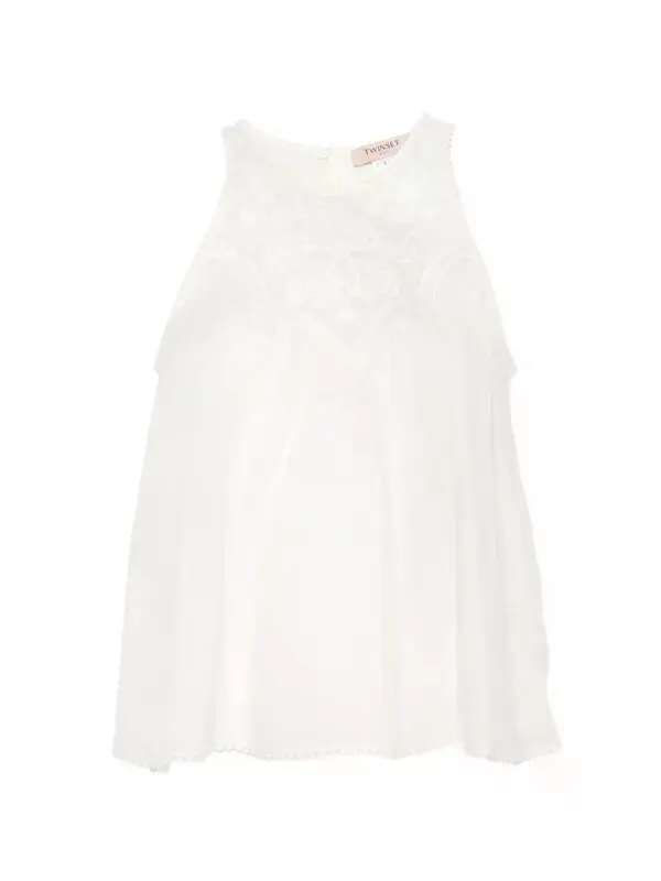 TWINSET Sleeveless Blouse With Lace Detailing
