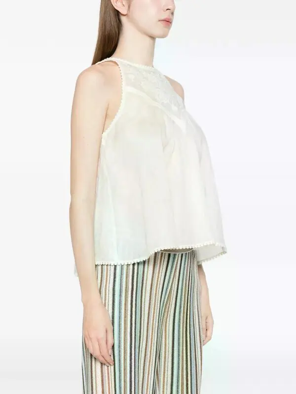 TWINSET Sleeveless Blouse With Lace Detailing