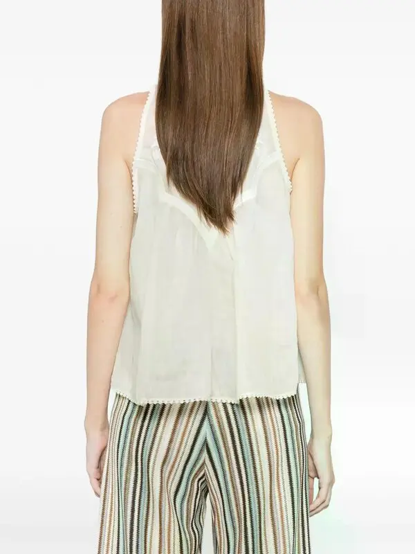 TWINSET Sleeveless Blouse With Lace Detailing