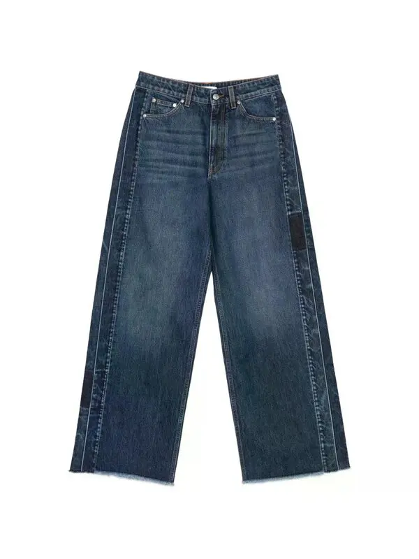 Stella McCartney Paneled Frayed Jeans