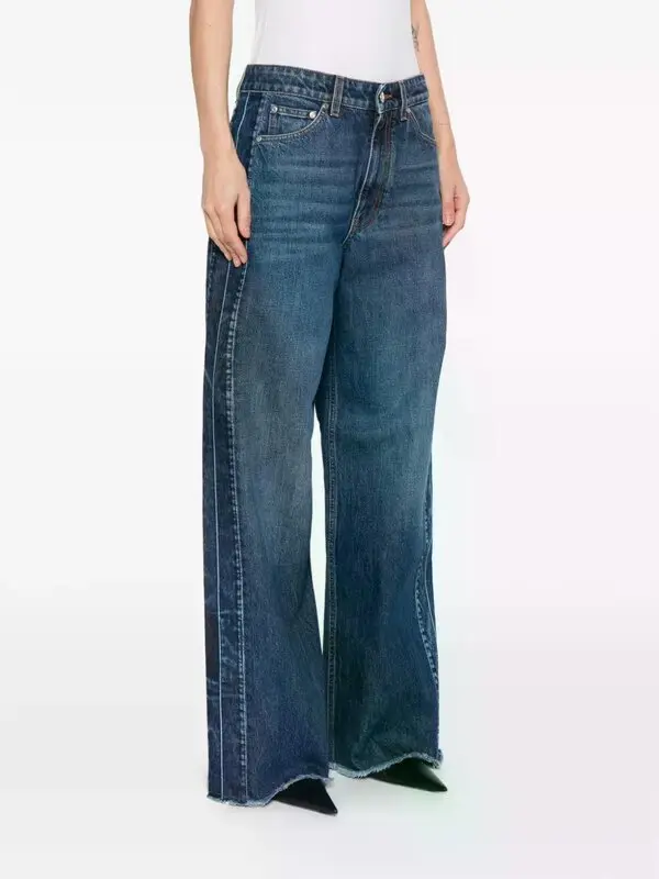 Stella McCartney Paneled Frayed Jeans