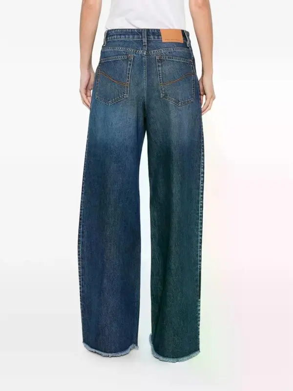 Stella McCartney Paneled Frayed Jeans