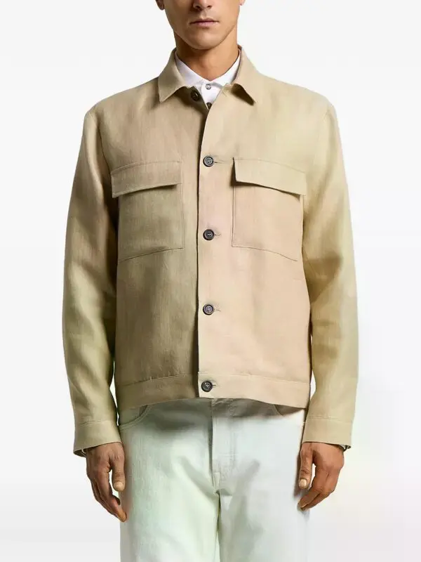 Peserico Button Flap-pocket Jacket - Neutrals