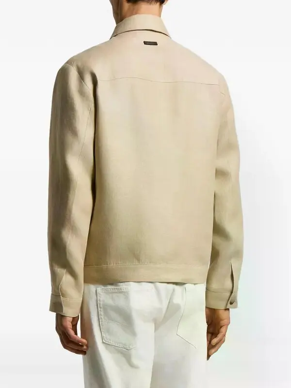 Peserico Button Flap-pocket Jacket - Neutrals