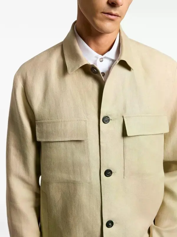 Peserico Button Flap-pocket Jacket - Neutrals
