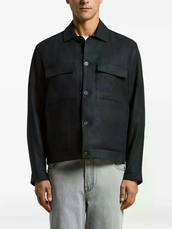 Peserico Pocket Button Jacket - Blue