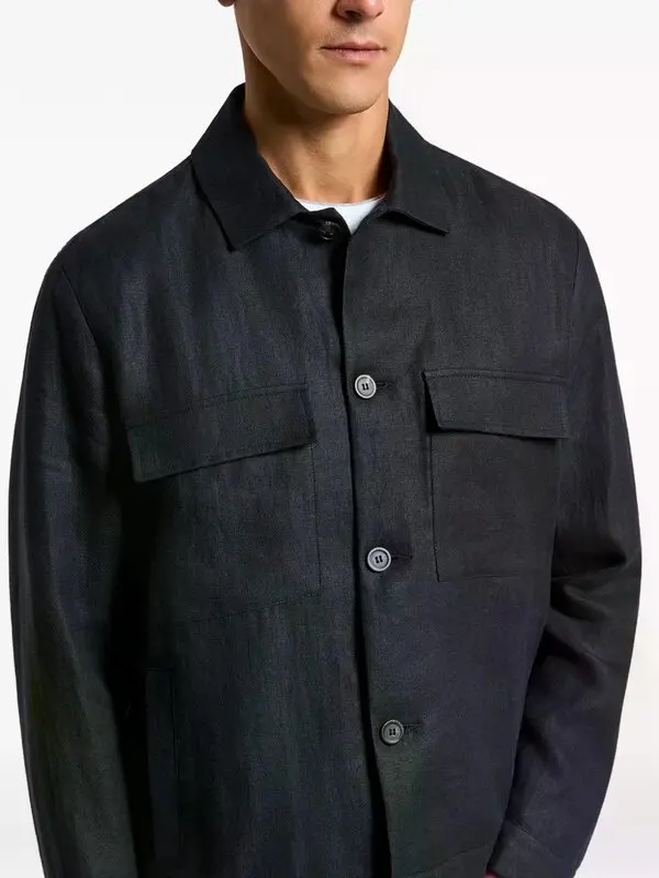 Peserico Pocket Button Jacket - Blue