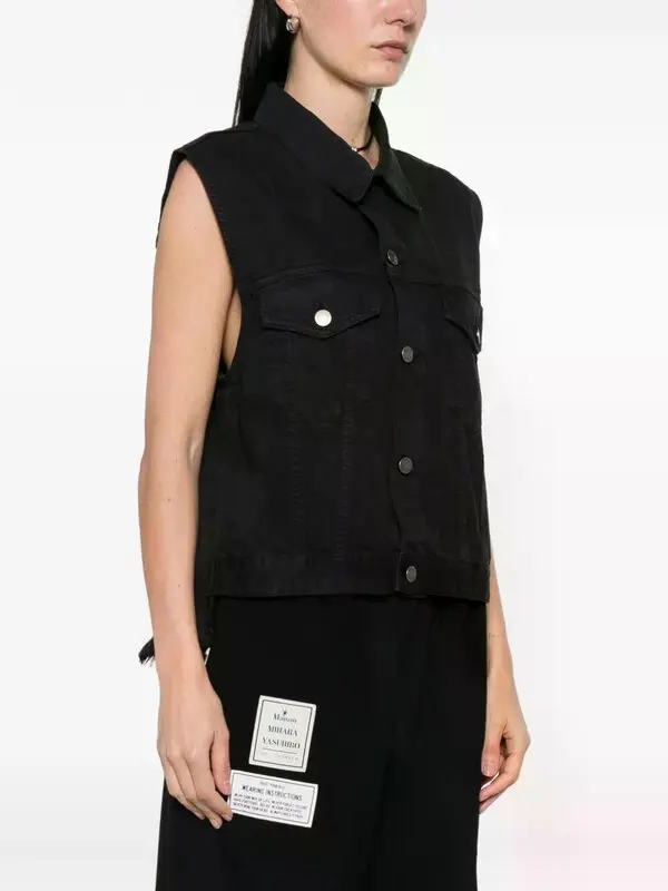 HAIKURE Ryder Frayed Denim Gilet