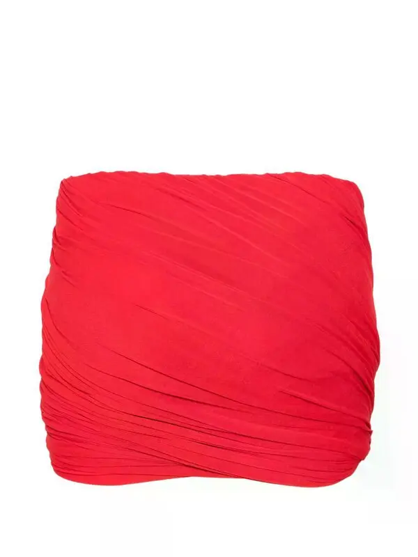 Rick Owens Ruched Fitted Mini Skirt