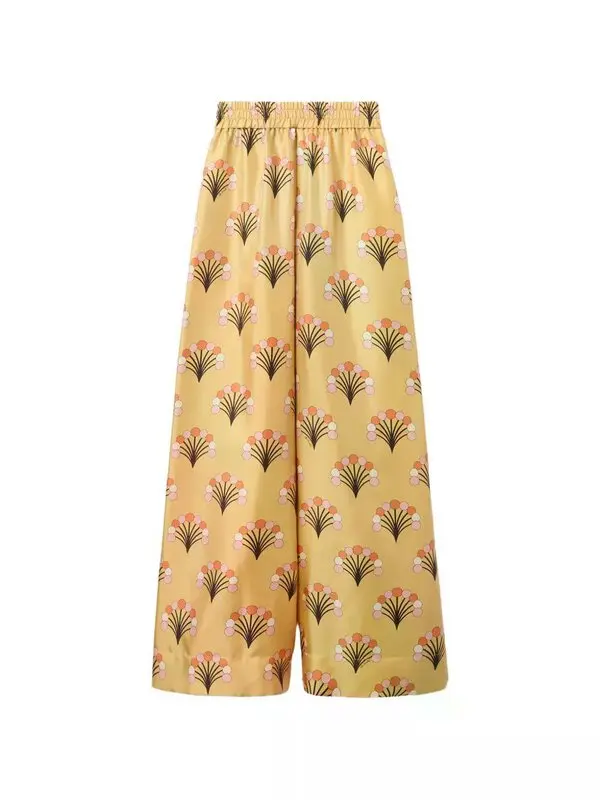 La DoubleJ Printed Palazzo Pants - Yellow