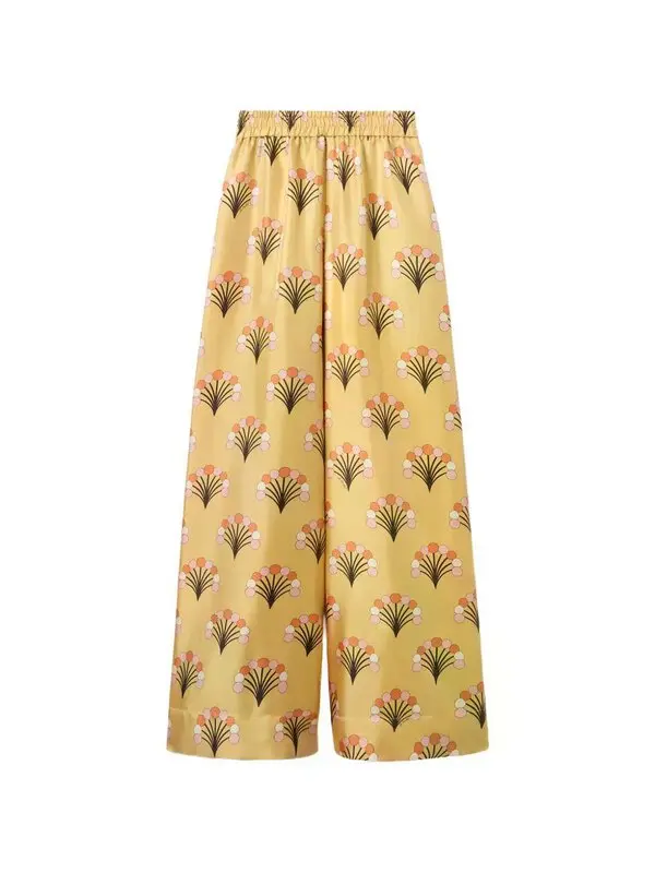 La DoubleJ Printed Palazzo Pants - Yellow