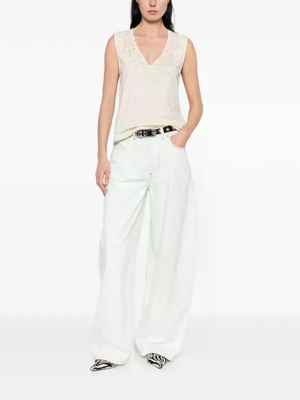 BLUGIRL Embroidered V-neck Tank Top