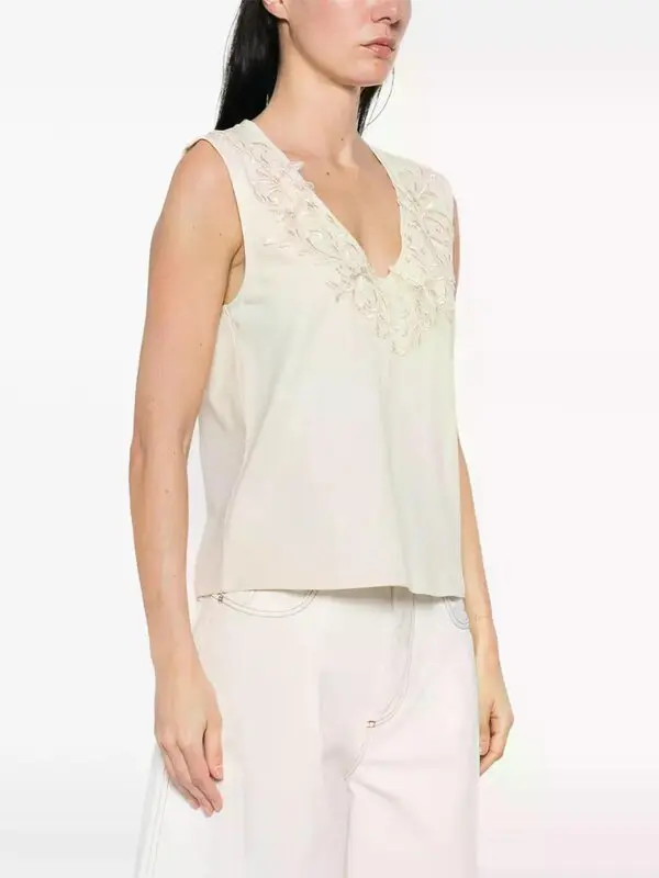 BLUGIRL Embroidered V-neck Tank Top