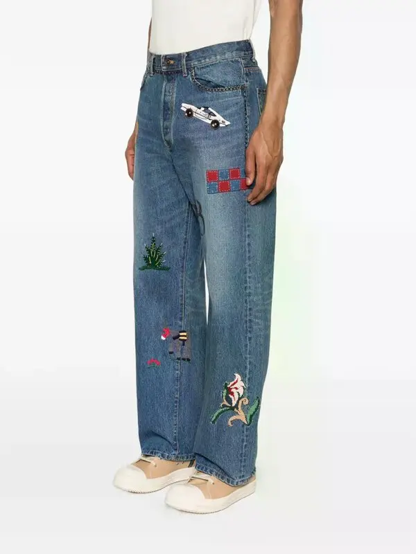 KHOKI K-14 Embroidered Patch Jeans