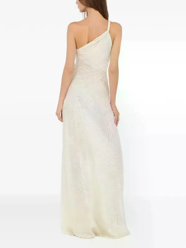 Roberto Cavalli Printed One-shoulder Maxi Dress