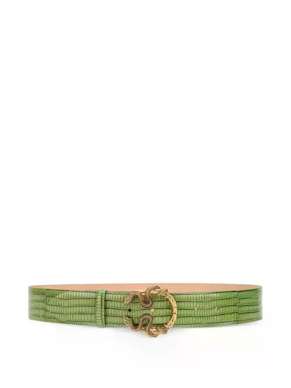Roberto Cavalli Snake-buckle Belt - Green