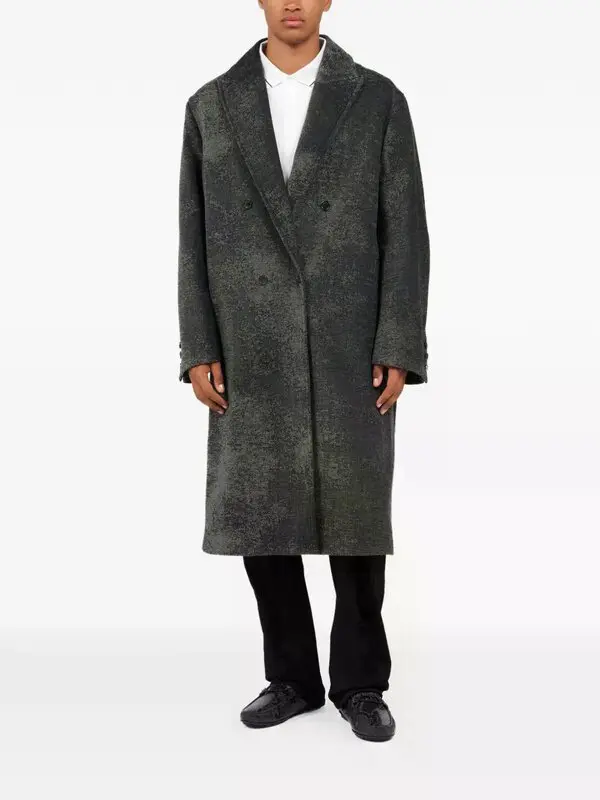 Roberto Cavalli Distressed-effect Double-breasted Coat