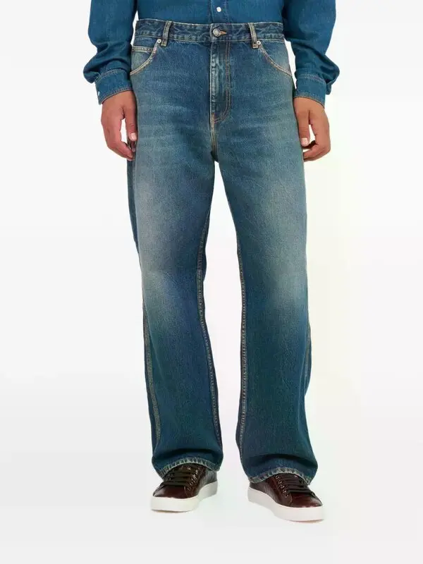 Roberto Cavalli Tiger-embroidered Jeans