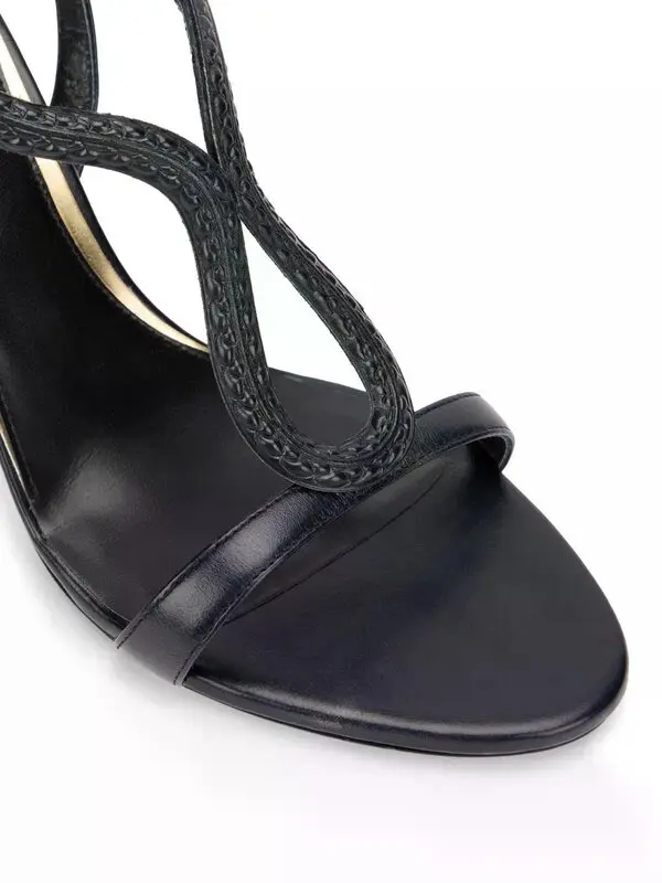 Roberto Cavalli T-strap Stiletto Sandals - Black