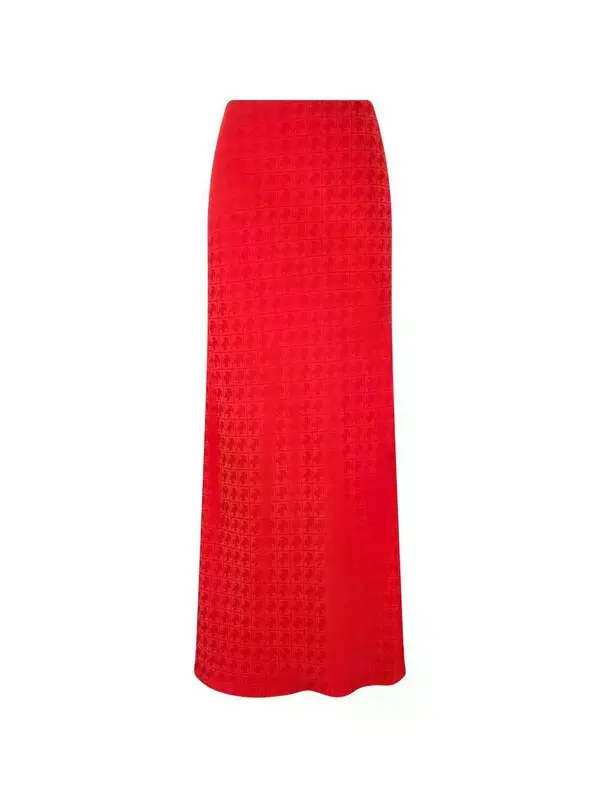 Roberto Cavalli Monogram-pattern Maxi Skirt