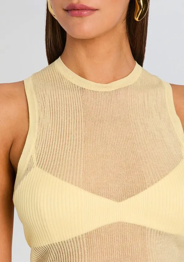 SEROYA Jori Rib Knit Tank - Butter