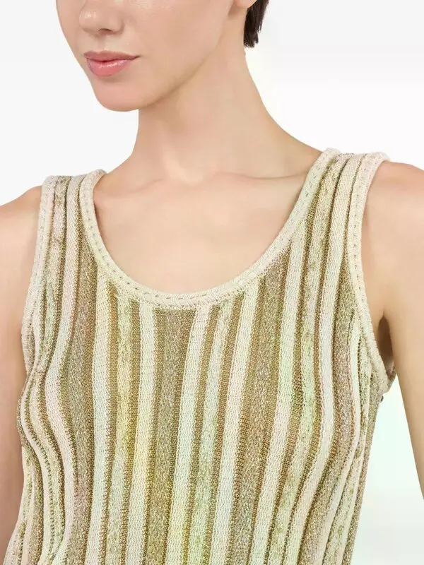 Roberto Cavalli Striped Tank Top