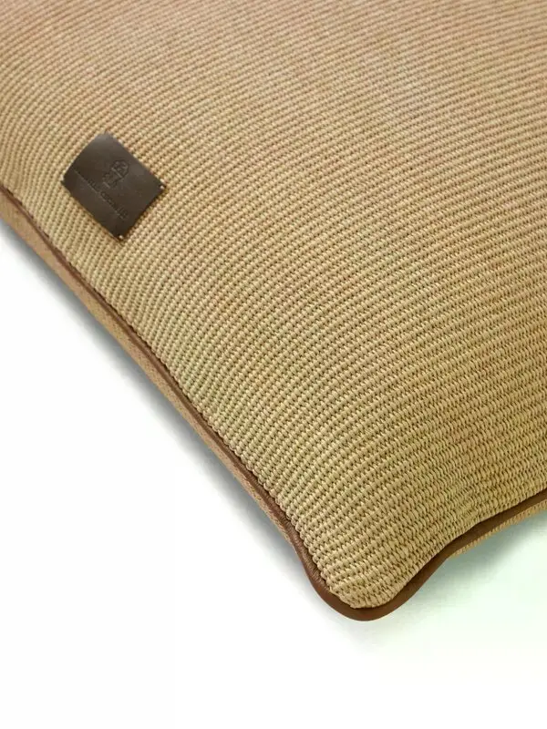 Brunello Cucinelli Logo-appliqué Interwoven-design Cushion