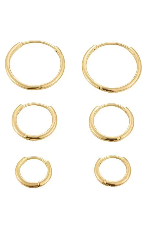 ST. MORAN Vega Set Of 3 Hoop Earrings - Gold