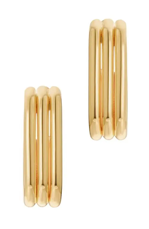 ST. MORAN Emma Fluted Oval Hoop Earrings