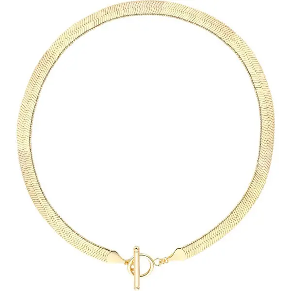 ST. MORAN Cora Herringbone Chain Necklace - Gold