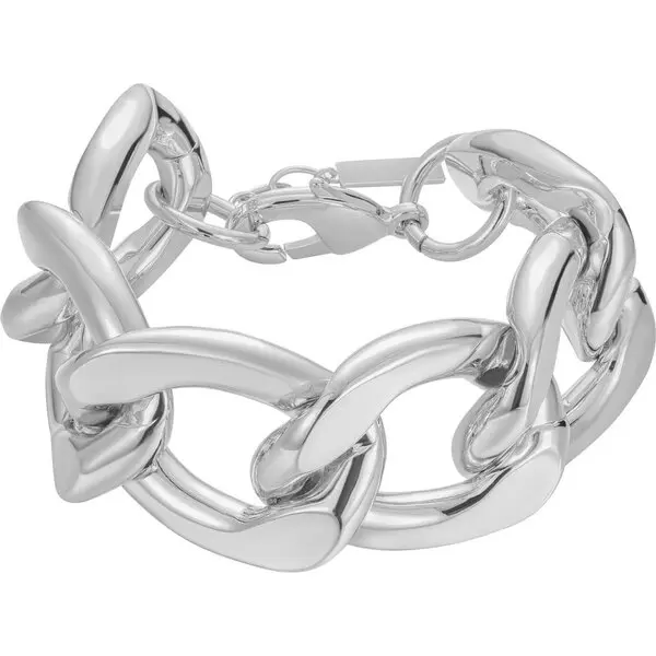 ST. MORAN Chunky Curb Chain Bracelet - Silver