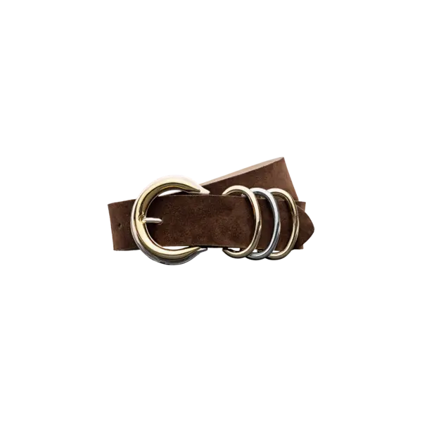 L'Agence Tobar Suede Belt - Chocolate